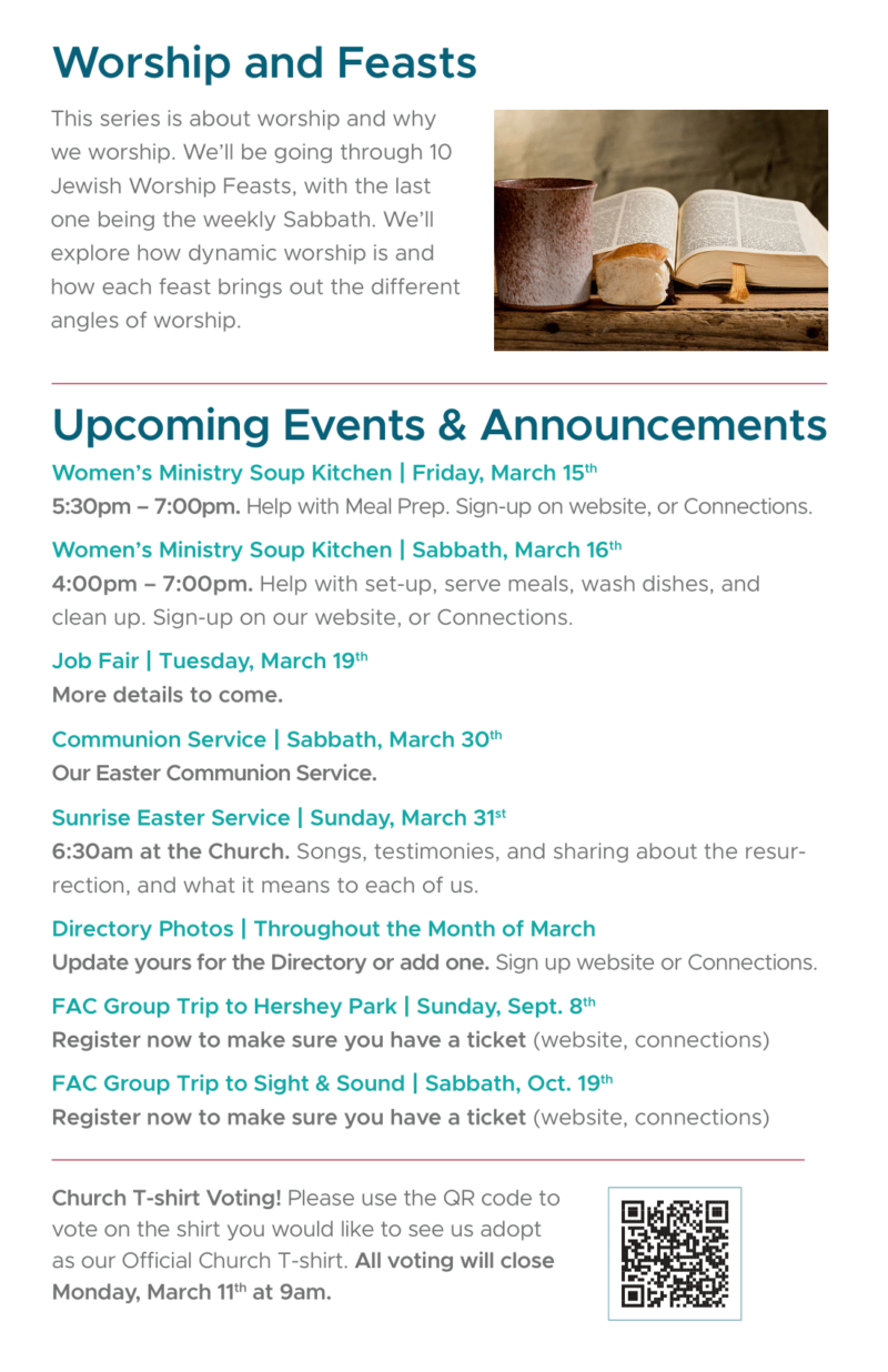 Sabbath Bulletin – Frederick Seventh-day Adventist Church